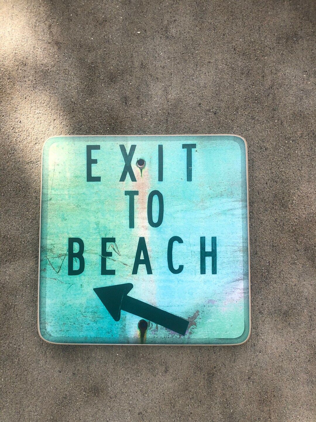 Exit to Beach Sign Photo on Wood - Etsy