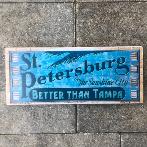 City of St. Pete Manhole Sign Photo on Wood | Etsy
