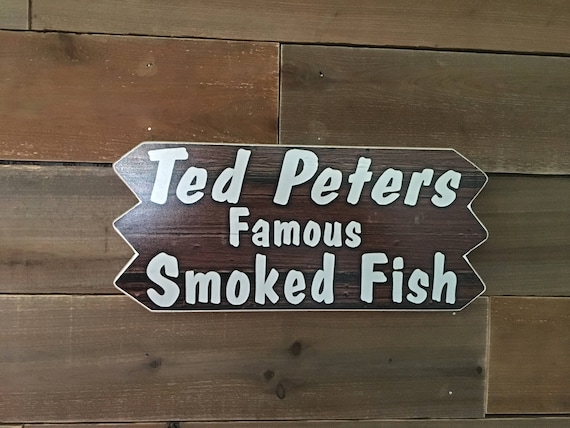 Ted Peters Famous Smoked Fish Sign Photo on Wood | Etsy