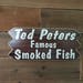 Ted Peters Famous Smoked Fish Sign - Photo on Wood - Etsy