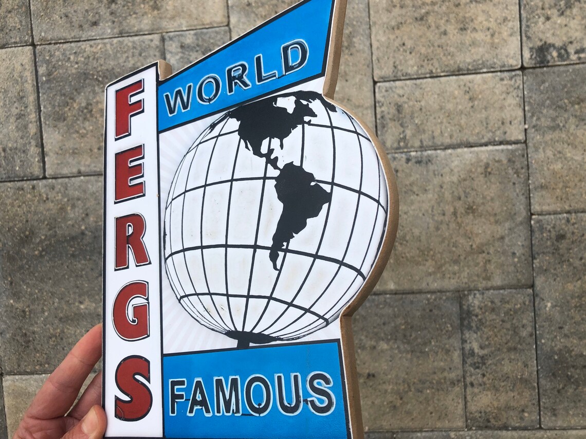 Ferg's World Famous Sign - Photo on Wood - Etsy