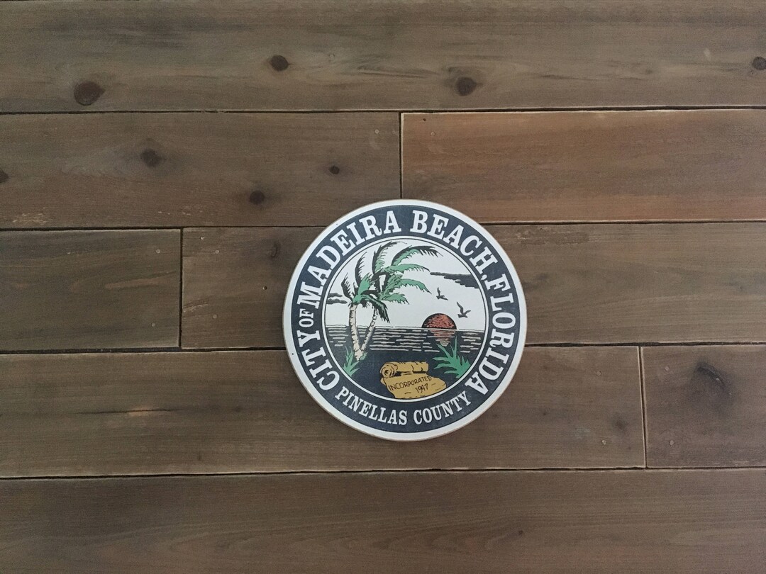 City of Madeira Beach Sign Photo on Wood - Etsy