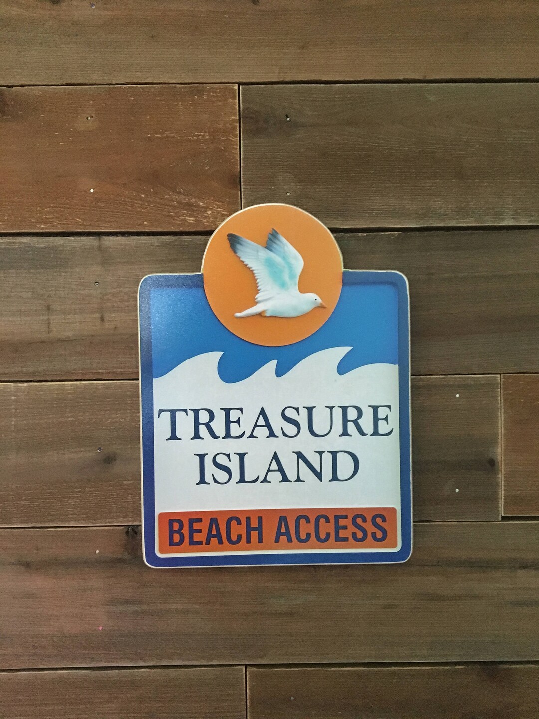 Treasure Island Beach Access Sign - Photo on Wood - Etsy