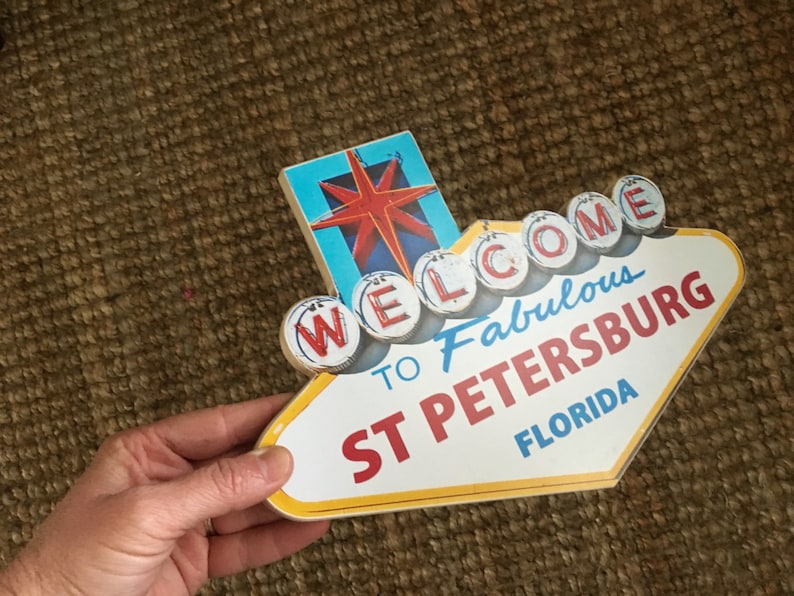 Welcome to Fabulous St. Petersburg Sign - Photo on Wood - Etsy