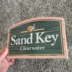 Sand Key Sign - Photo on Wood - Etsy