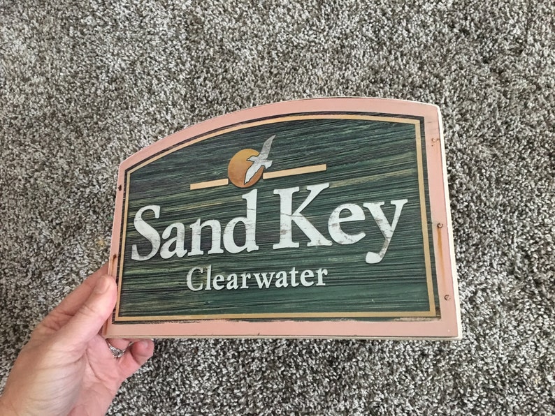 Sand Key Sign Photo on Wood | Etsy