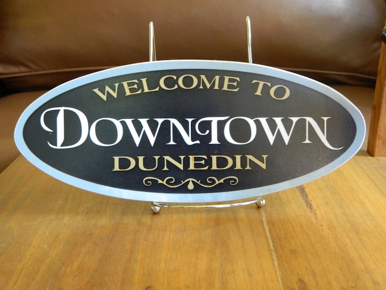 Welcome to Downtown Dunedin Sign Photo on Wood - Etsy
