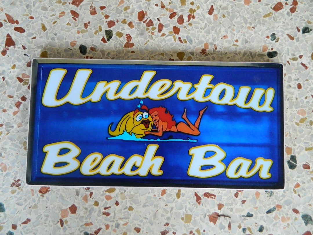 Undertow Beach Bar Sign - Photo on Wood - Etsy