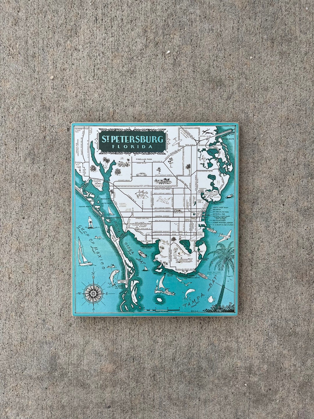 Map of St. Petersburg Sign - Photo on Wood - Etsy