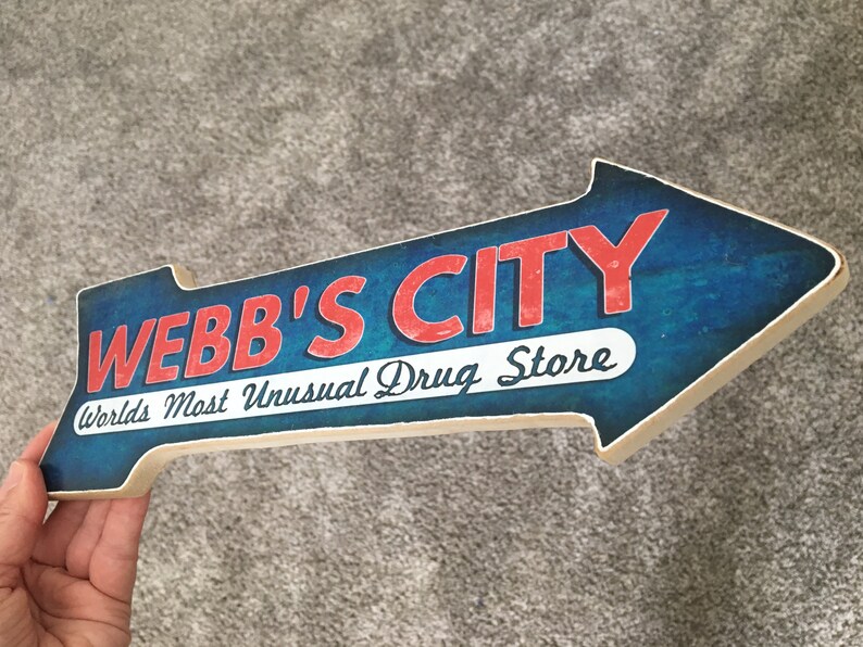 Webb's City Sign Photo on Wood | Etsy