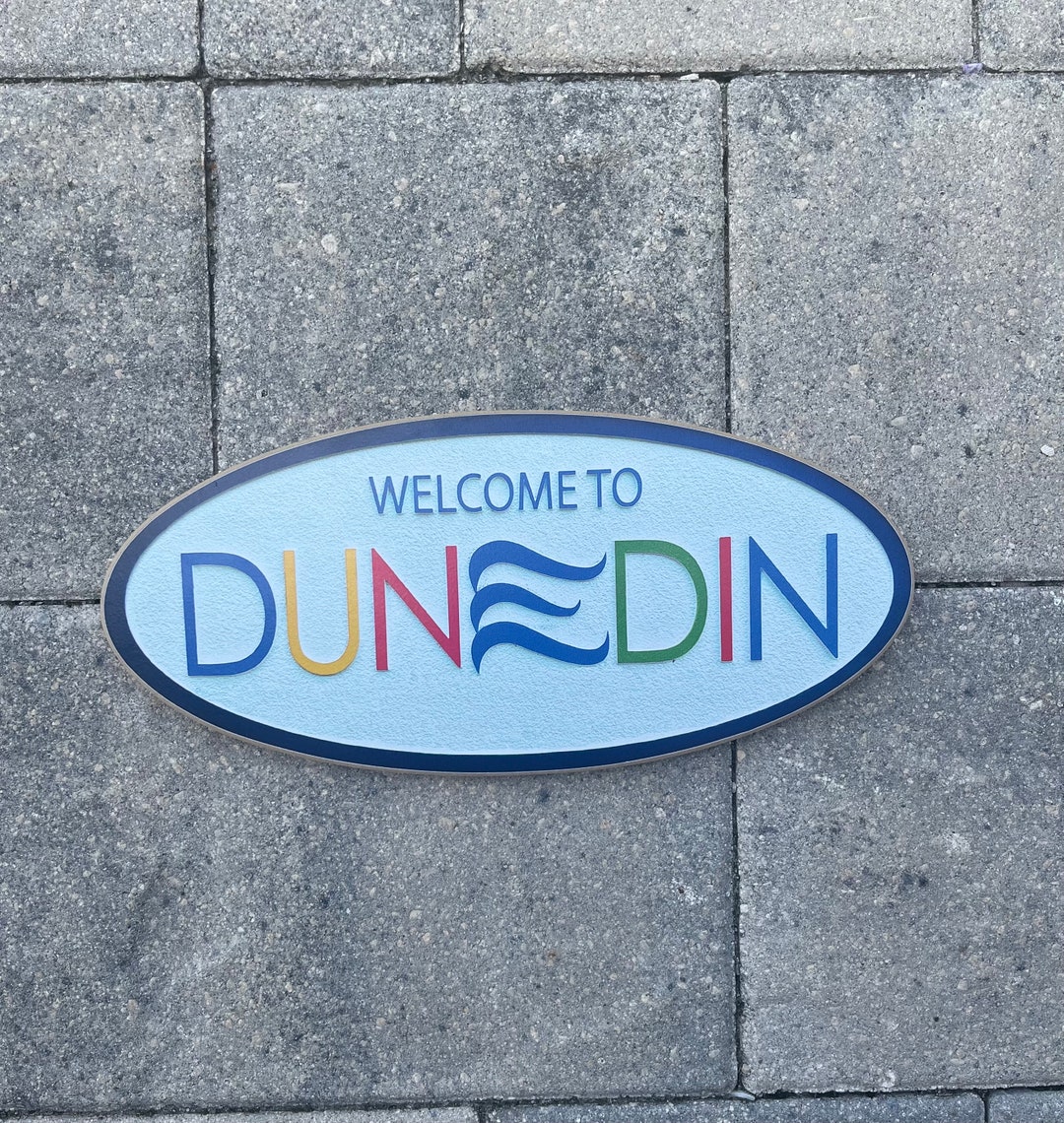 Welcome to Downtown Dunedin Sign - Photo on Wood - Etsy