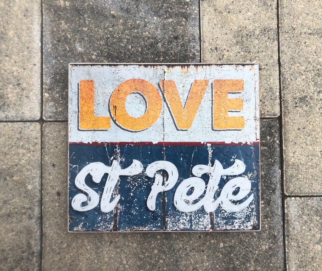 Love St Pete Sign - Photo on Wood - Etsy