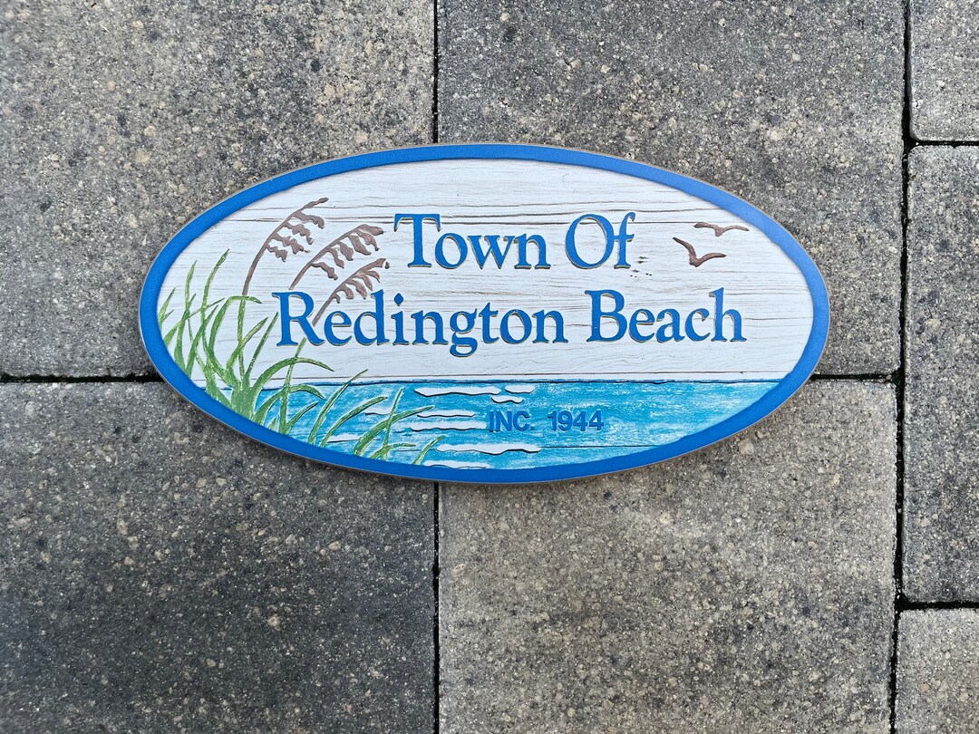 Town of Redington Beach Sign - Photo on Wood - Etsy