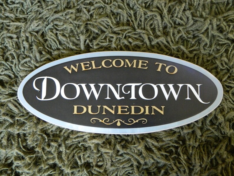 Welcome to Downtown Dunedin Sign Photo on Wood - Etsy