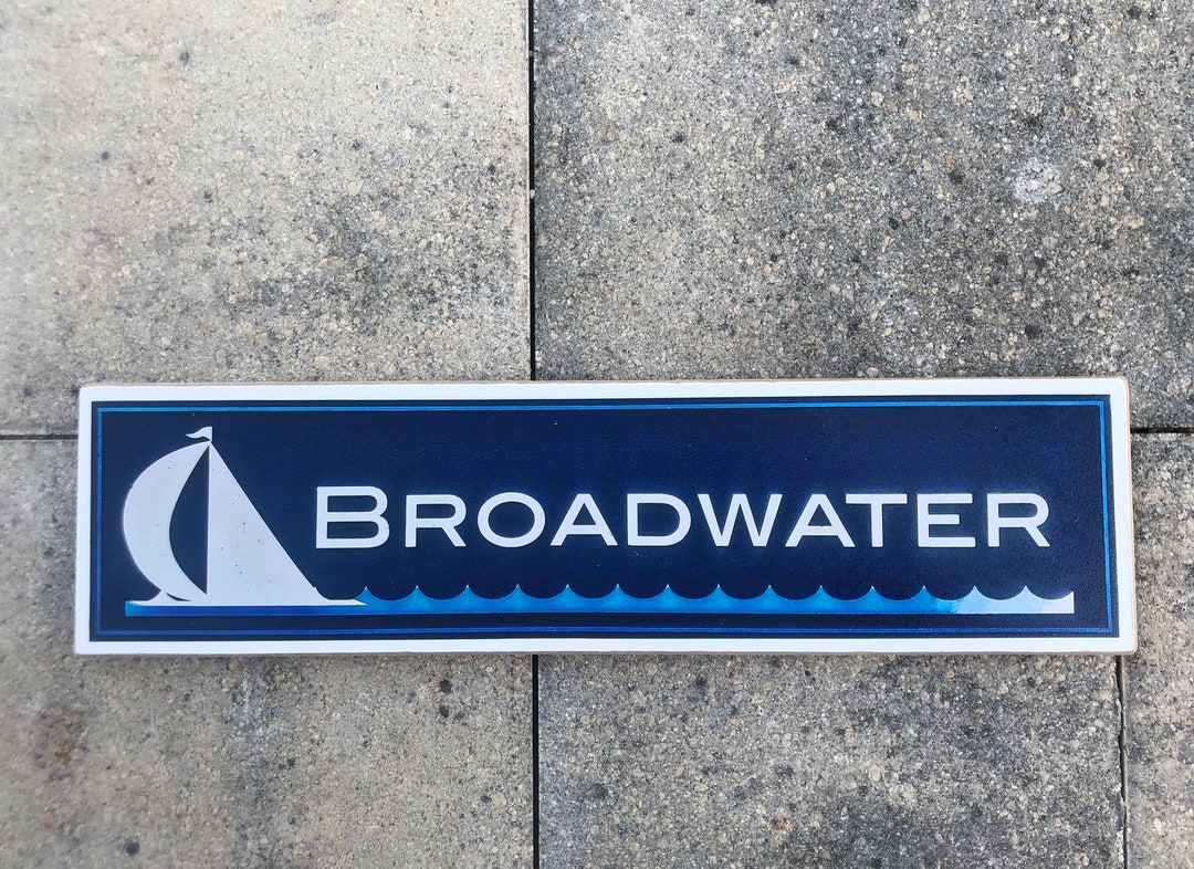 Broadwaterneighborhood Sign - Photo on Wood - Etsy
