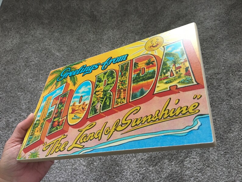 Greetings From Florida Sign Photo on Wood | Etsy