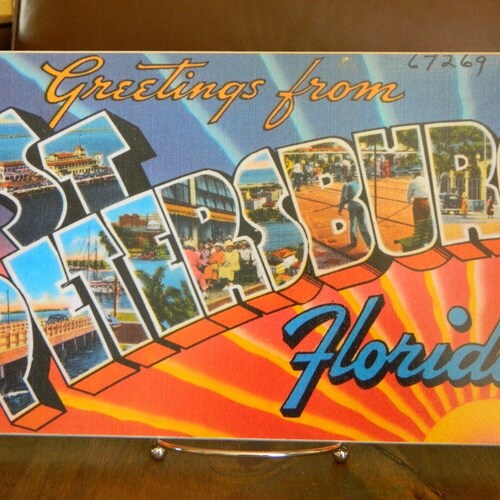 St. Pete Pier Sign Photo on Wood - Etsy