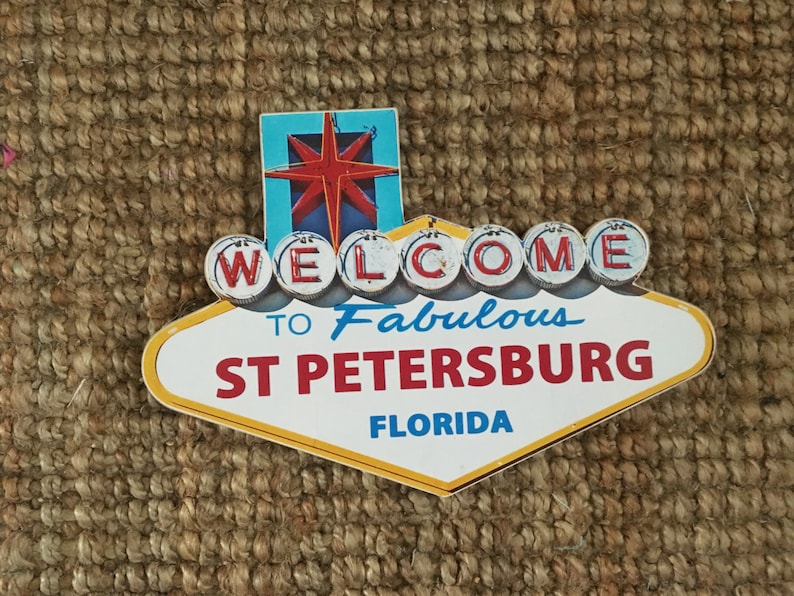 Welcome to Fabulous St. Petersburg Sign - Photo on Wood - Etsy
