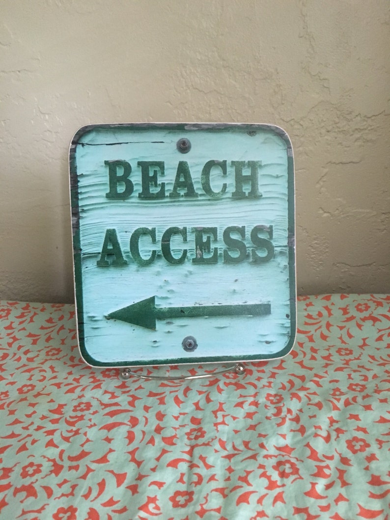 Beach Access Sign Photo on Wood | Etsy