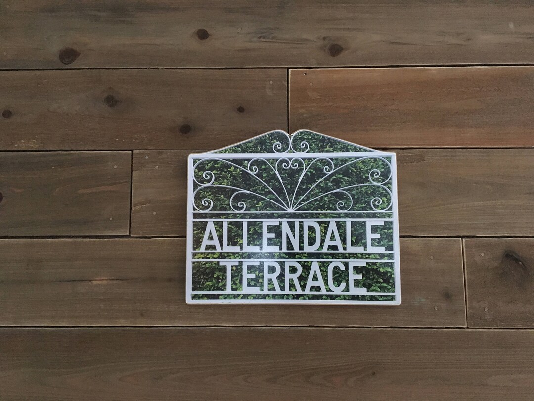 Allendale Terrace Sign - Photo on Wood - Etsy