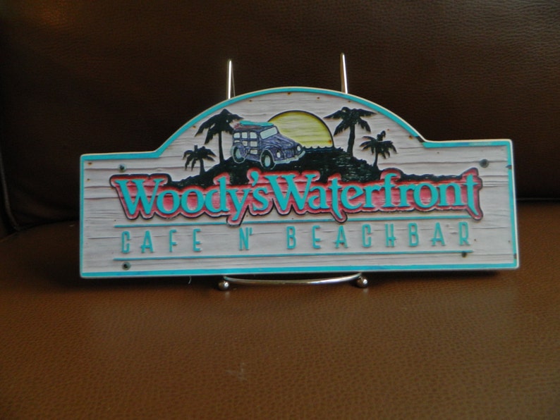 Woody's Waterfront Cafe Sign - Photo on Wood - Etsy