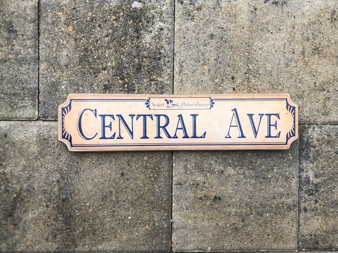 Central Ave Sign Photo on Wood - Etsy