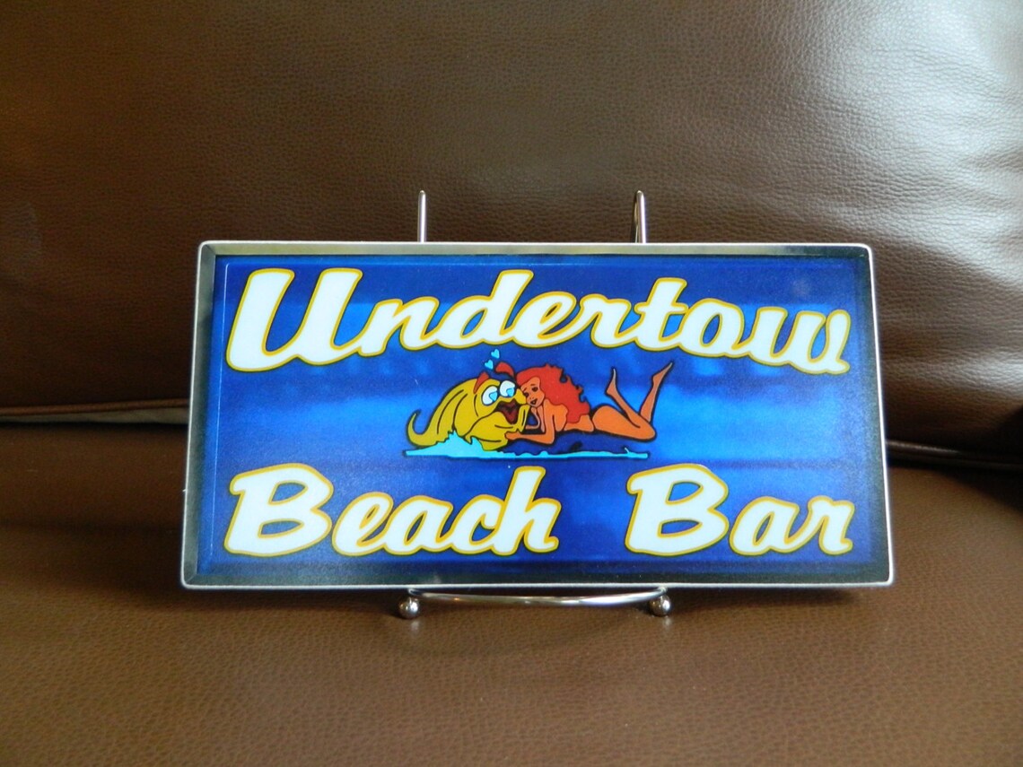 Undertow Beach Bar Sign Photo on Wood | Etsy