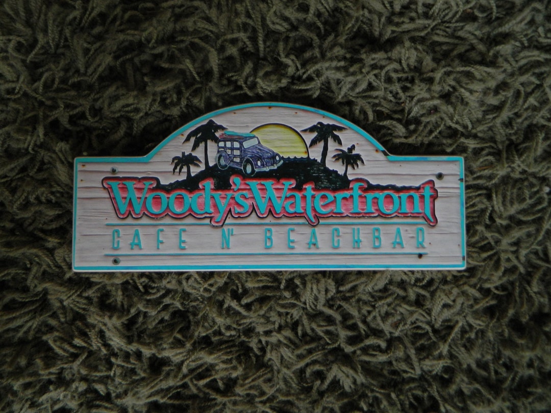 Woody's Waterfront Cafe Sign Photo on Wood - Etsy
