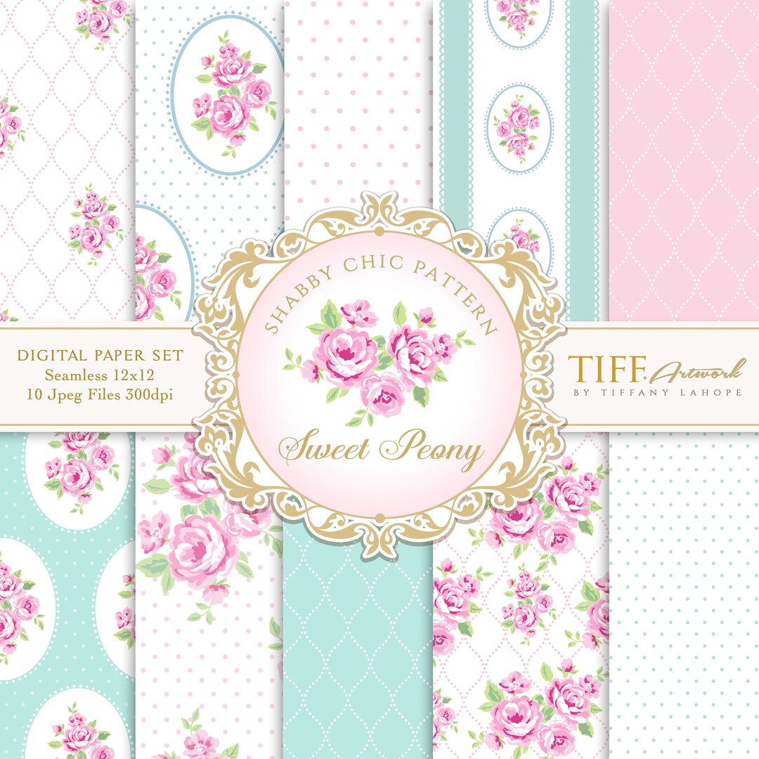 Digital Paper Shabby Chic, Shabby Chic Paper, Shabby Chic Seamless ...