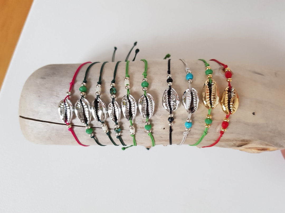 Gold or Silver Curly Bracelet and Nylon Cord - Etsy