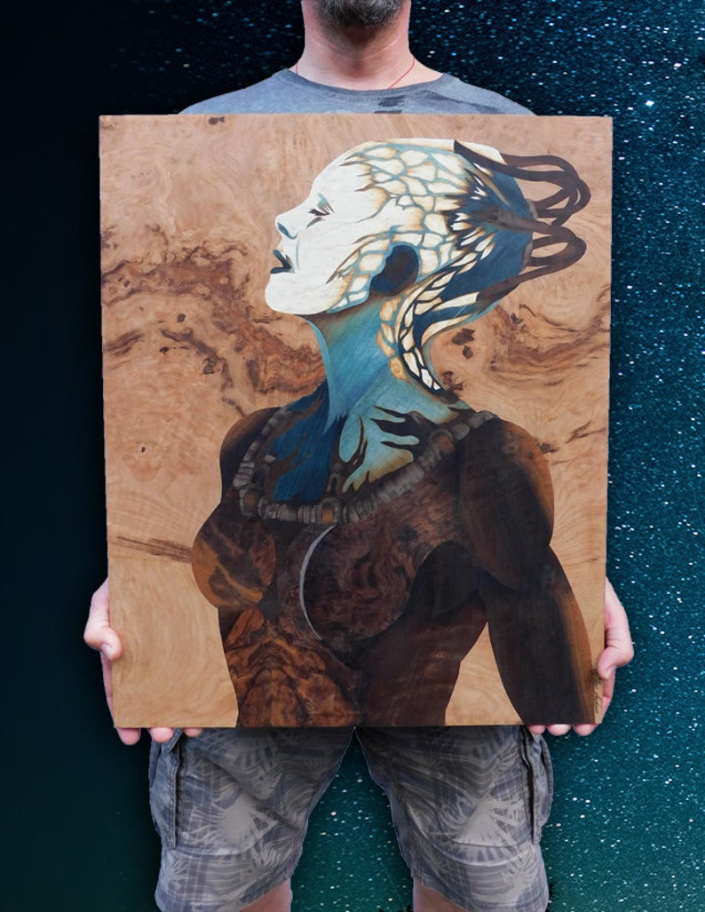 Borg Queen Wood Wall Art Portrait Star Trek - Etsy