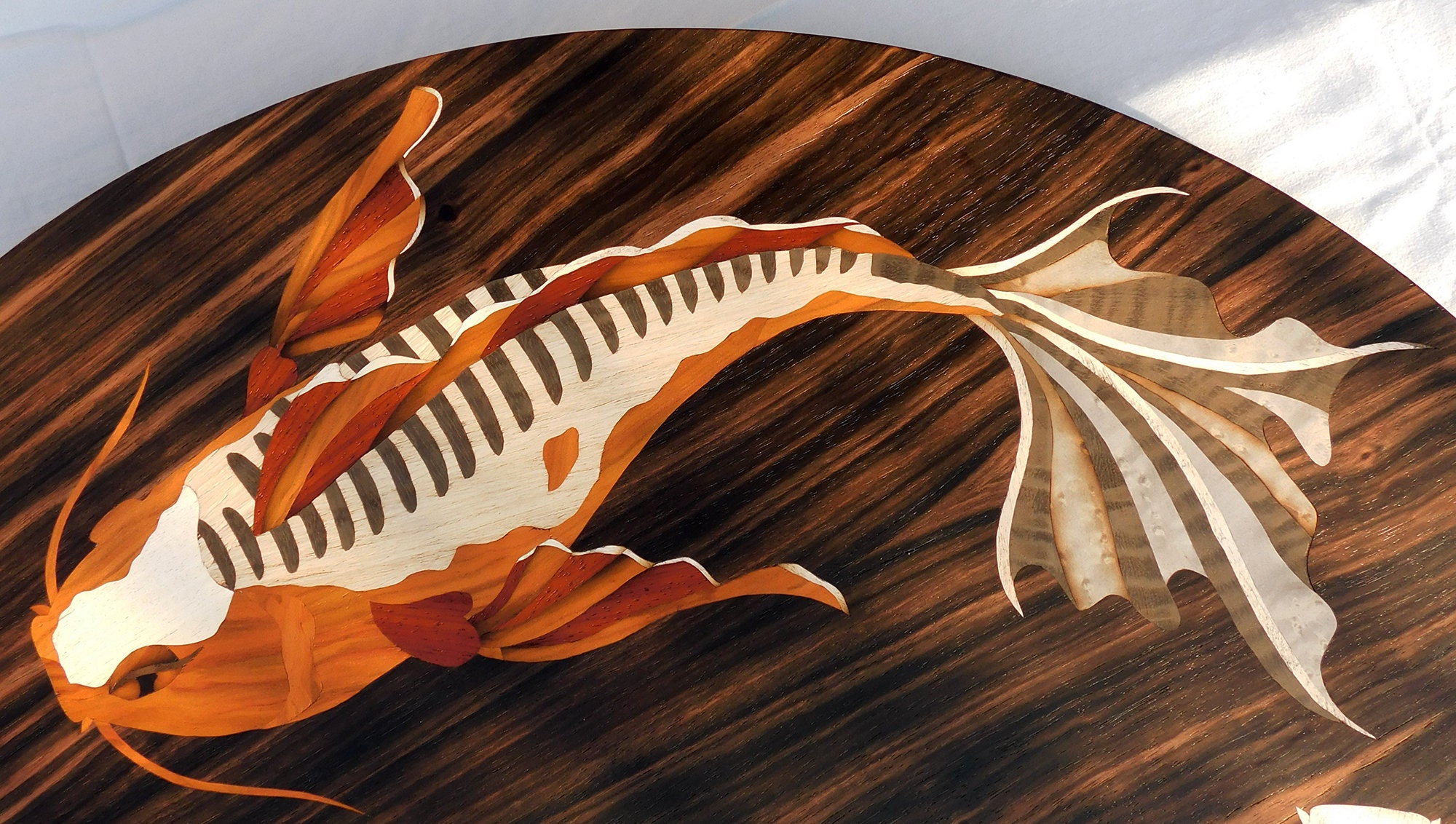 Koi Fish Painting From Wood Intarsia Art - Etsy