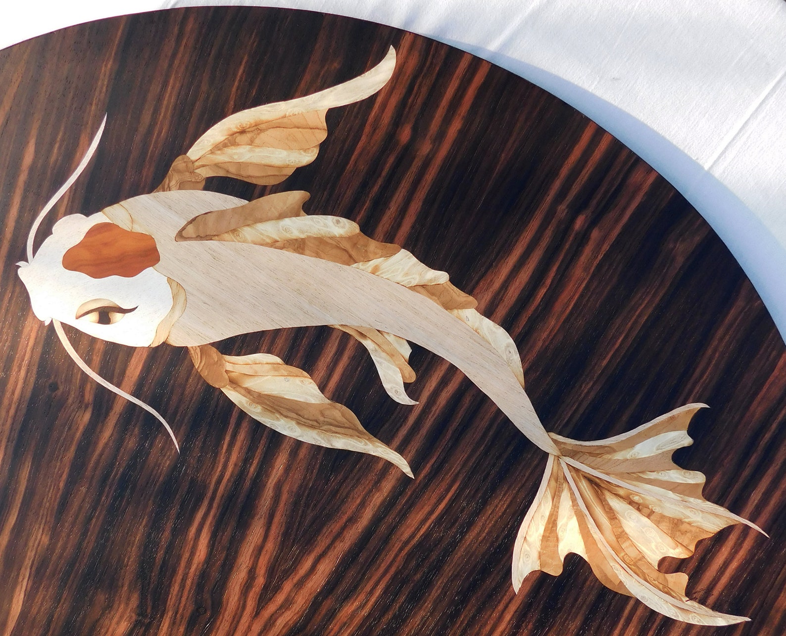 Koi Fish Painting From Wood Intarsia Art - Etsy