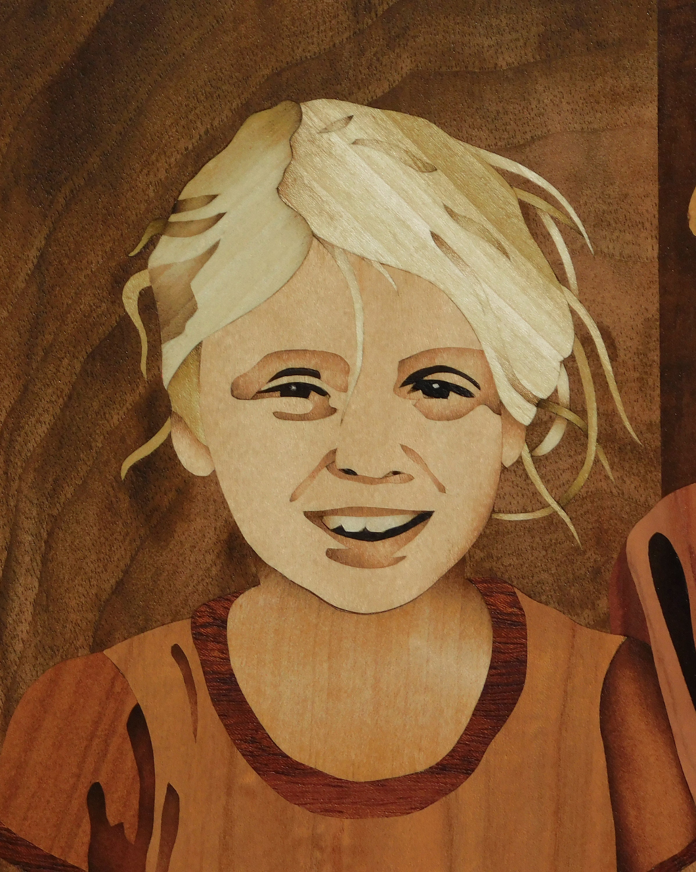 Wooden Marquetry Portrait Inlay Family Painting Anniversary Gift Gift ...