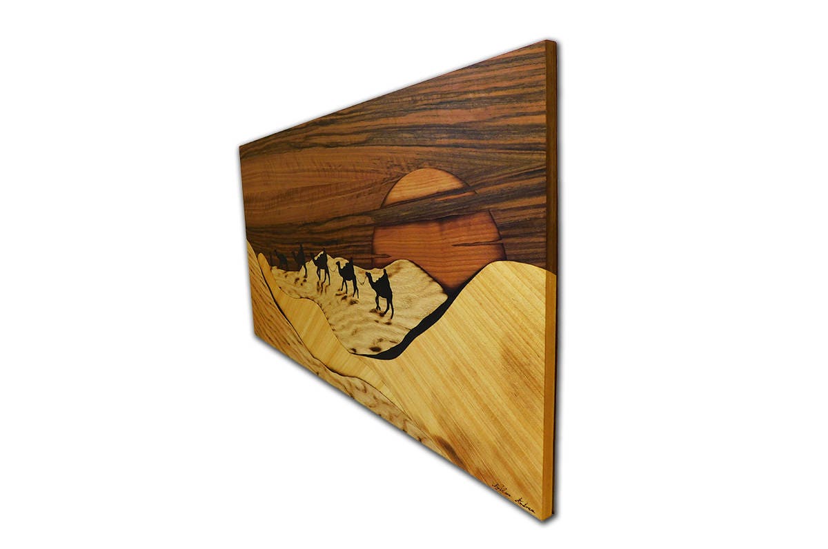 Origianl Desert Landscape From Wood Art - Etsy