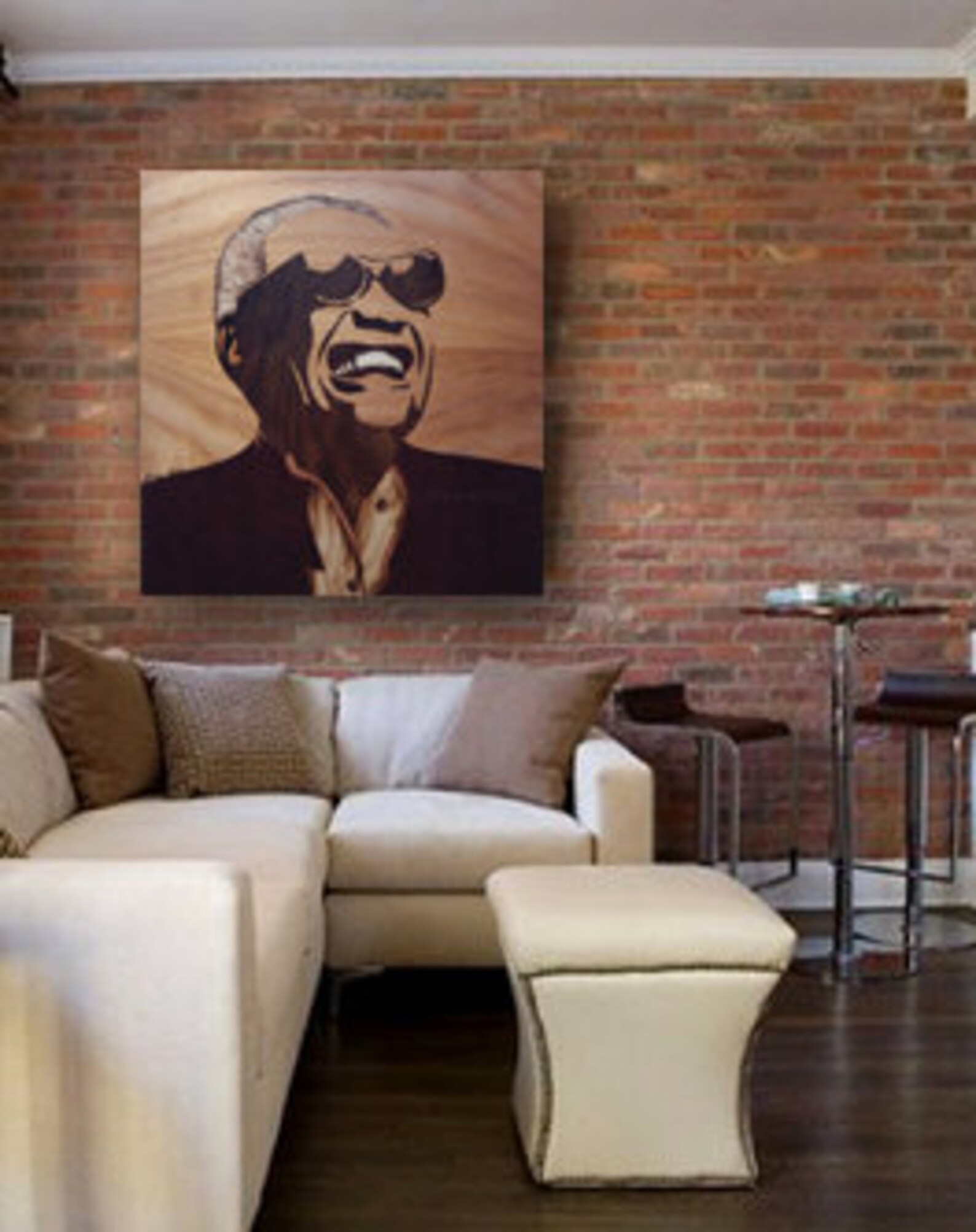 Ray Charles Wood Portrait Marquetry Art | Etsy