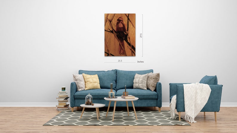 Red Cardinal Decor Painting From Wood Marquetry - Etsy