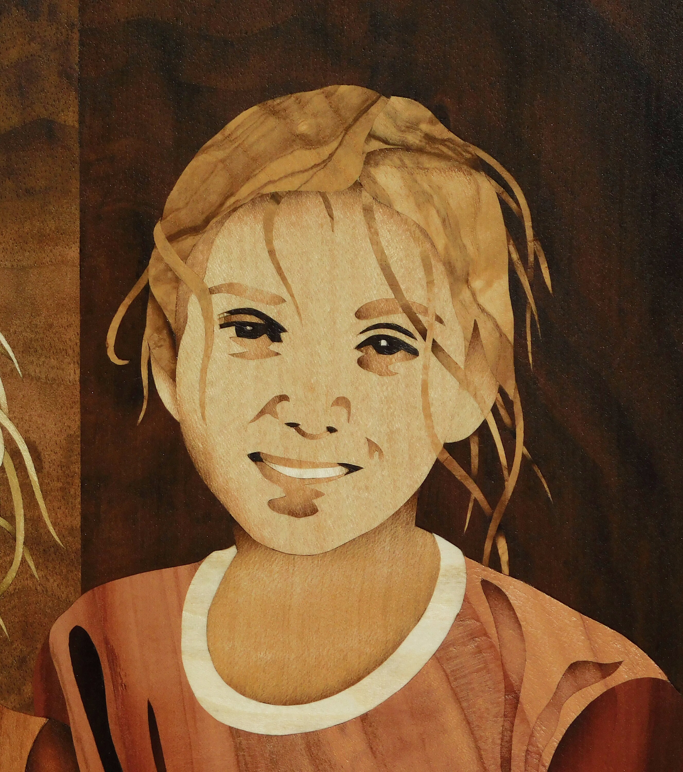 Wooden Marquetry Portrait Inlay Family Painting Anniversary Gift Gift ...