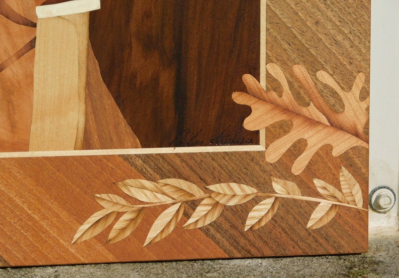 Wooden Marquetry Portrait Inlay Family Painting Anniversary Gift Gift ...