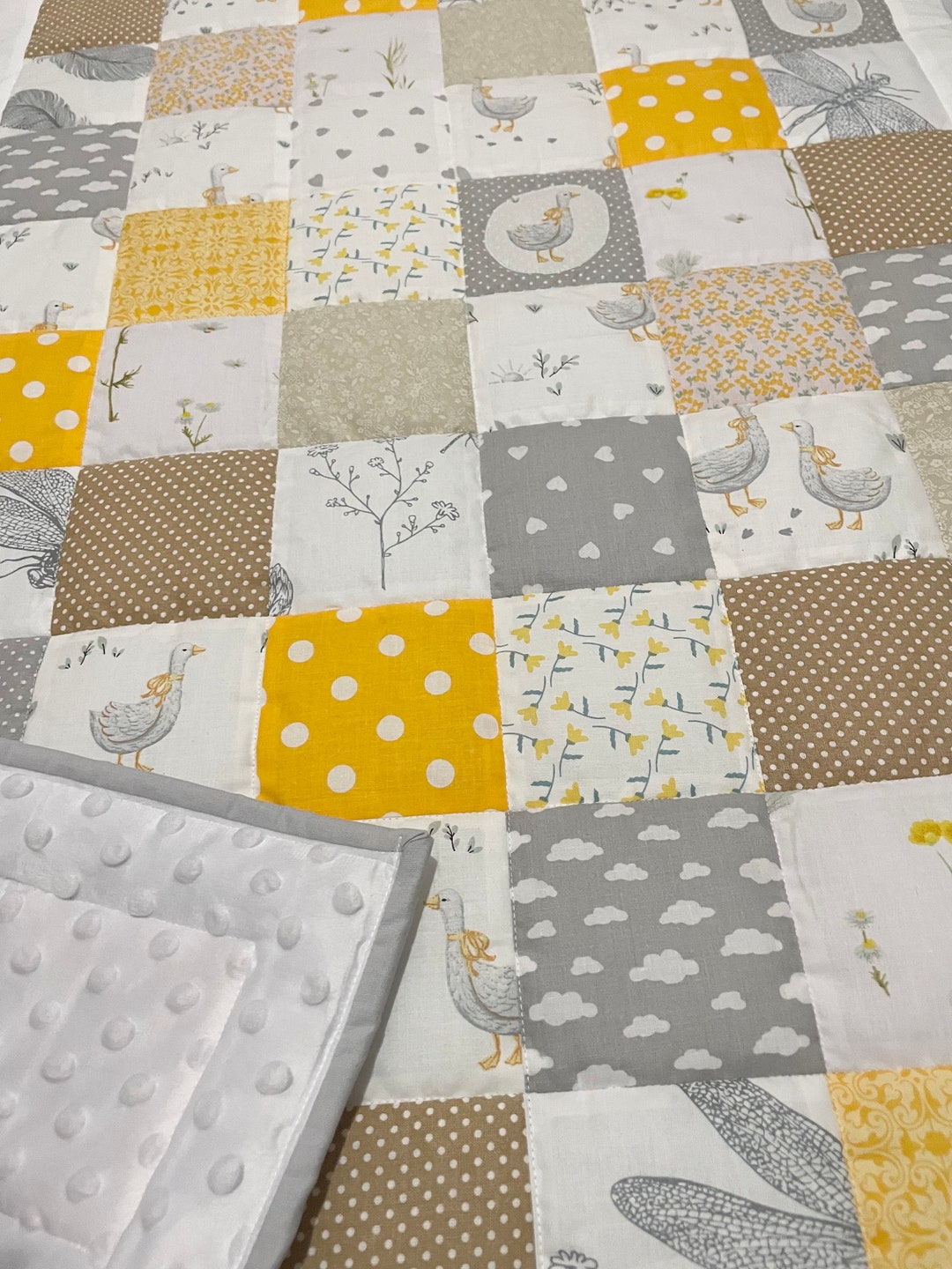 Handmade Patchwork Baby Quilt Goose Handmade by Mum&me - Etsy