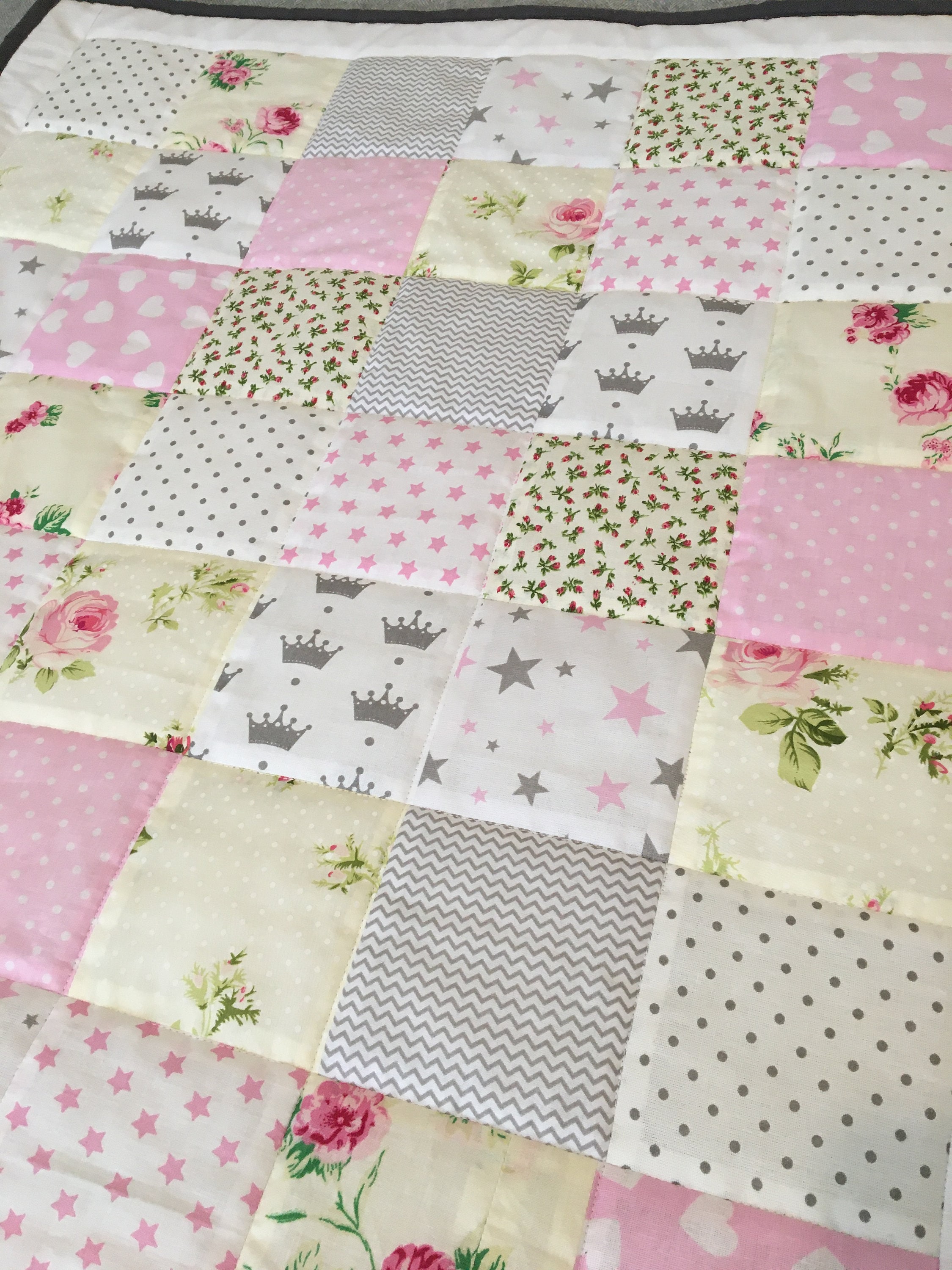 Handmade Patchwork Baby Quilt Handmade by Mum&me | Etsy