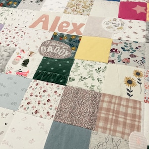 Custom Made Personalised 160x110cm Memory Quilt, Keepsake - Etsy