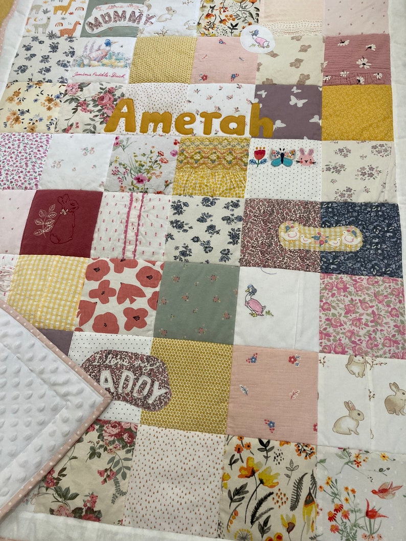 Custom Made Personalised Large Size Memory Quilt, Keepsake - Etsy