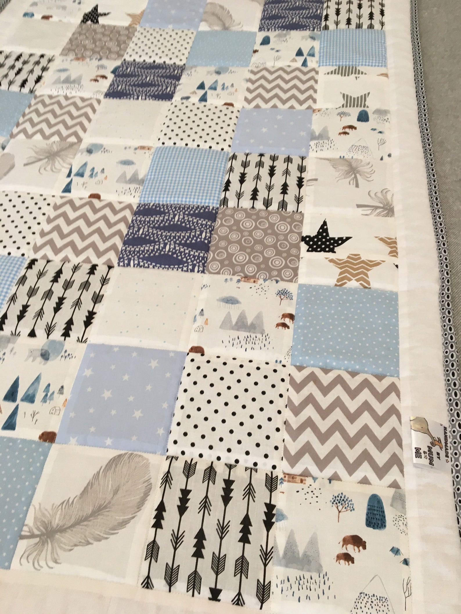 Handmade Patchwork Baby Quilt Handmade by Mum&me | Etsy