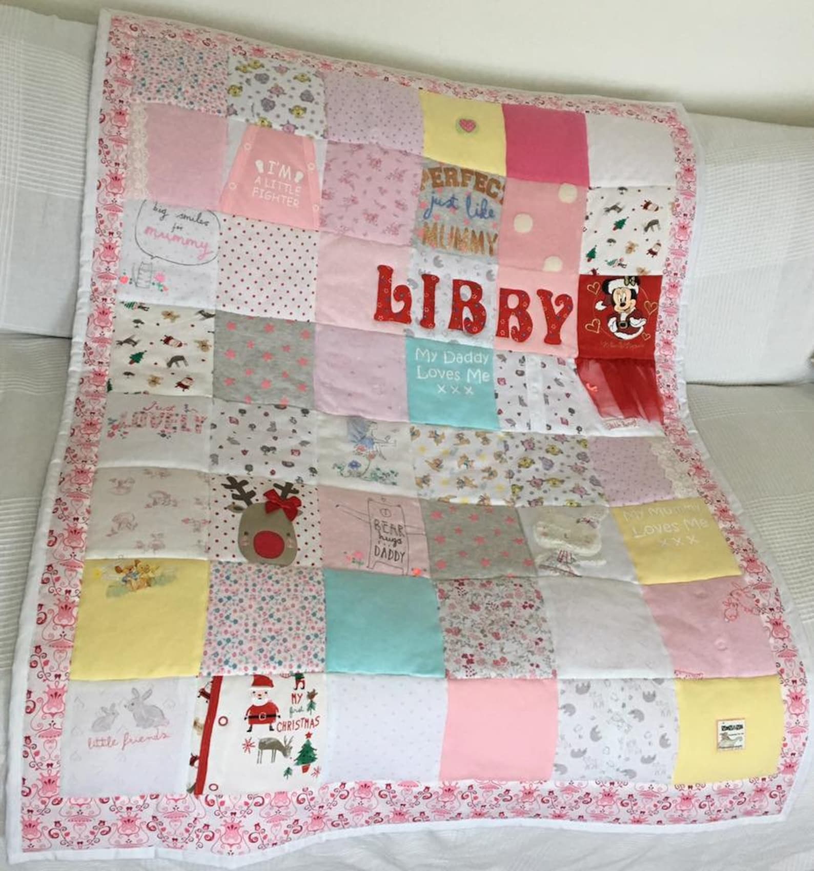 Memory Quilt Keepsake Quilt Handmade by Mum&me 120x90cm - Etsy