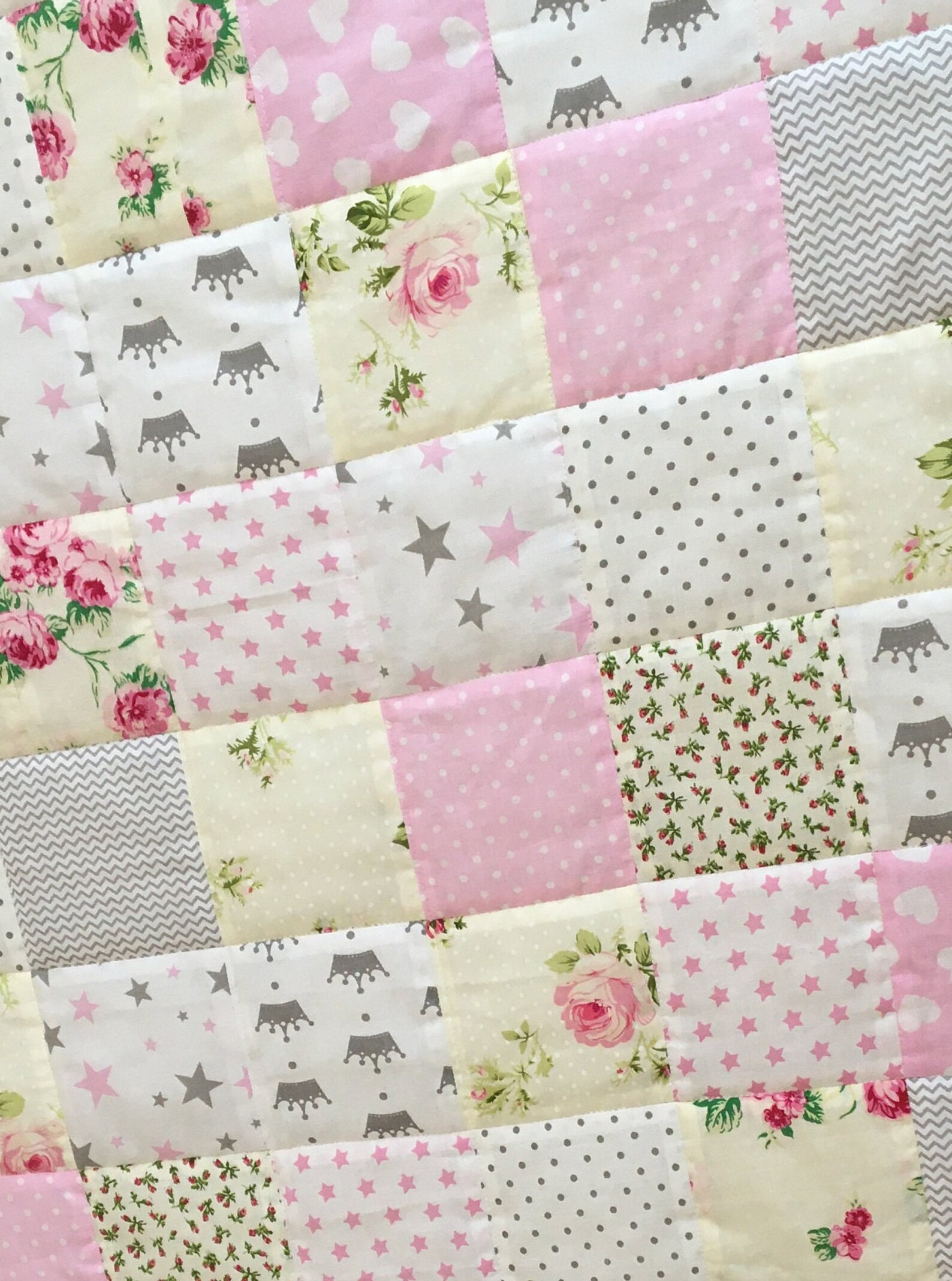 Handmade Patchwork Baby Quilt Handmade by Mum&me | Etsy