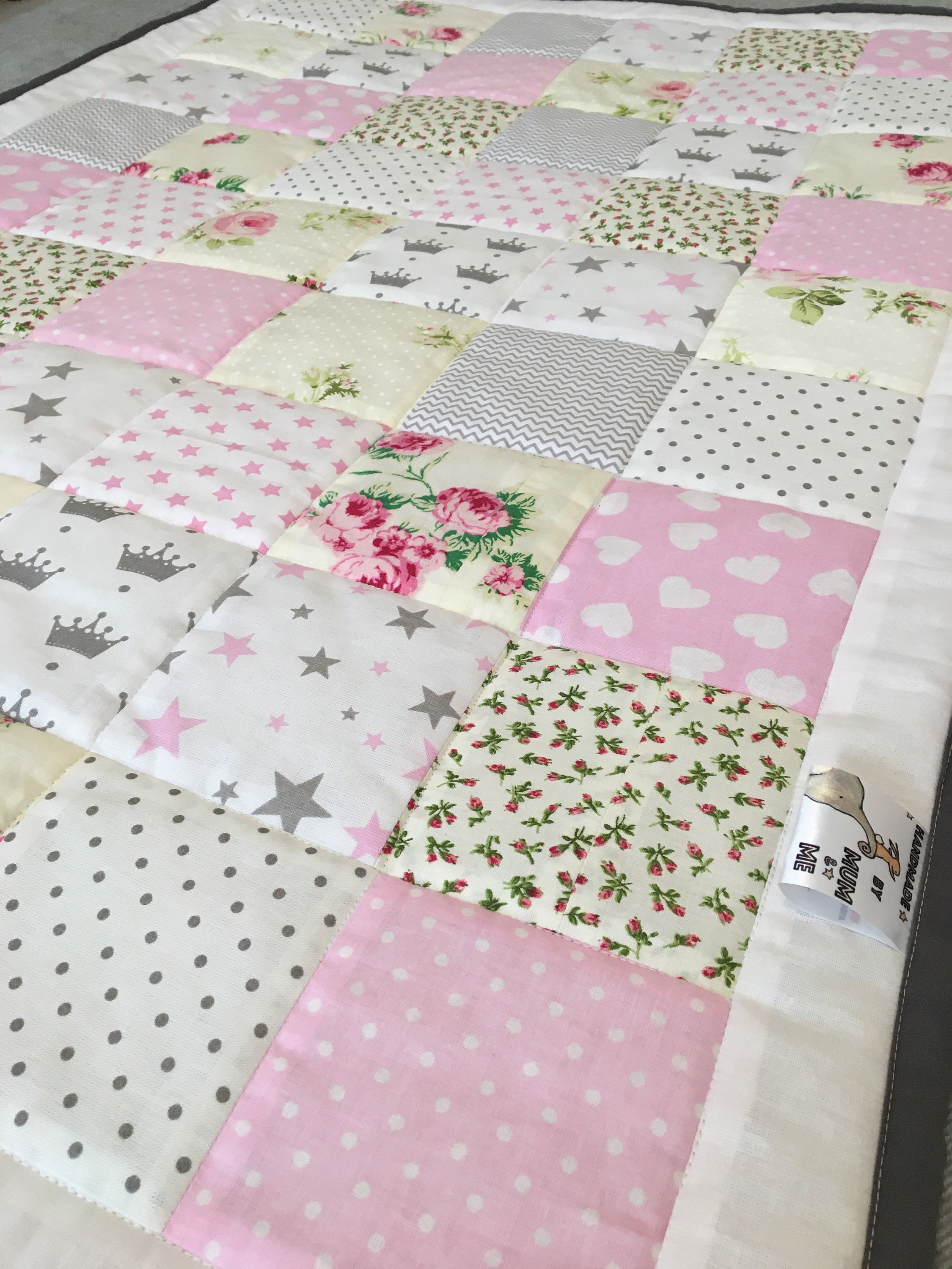 Handmade Patchwork Baby Quilt Handmade by Mum&me | Etsy