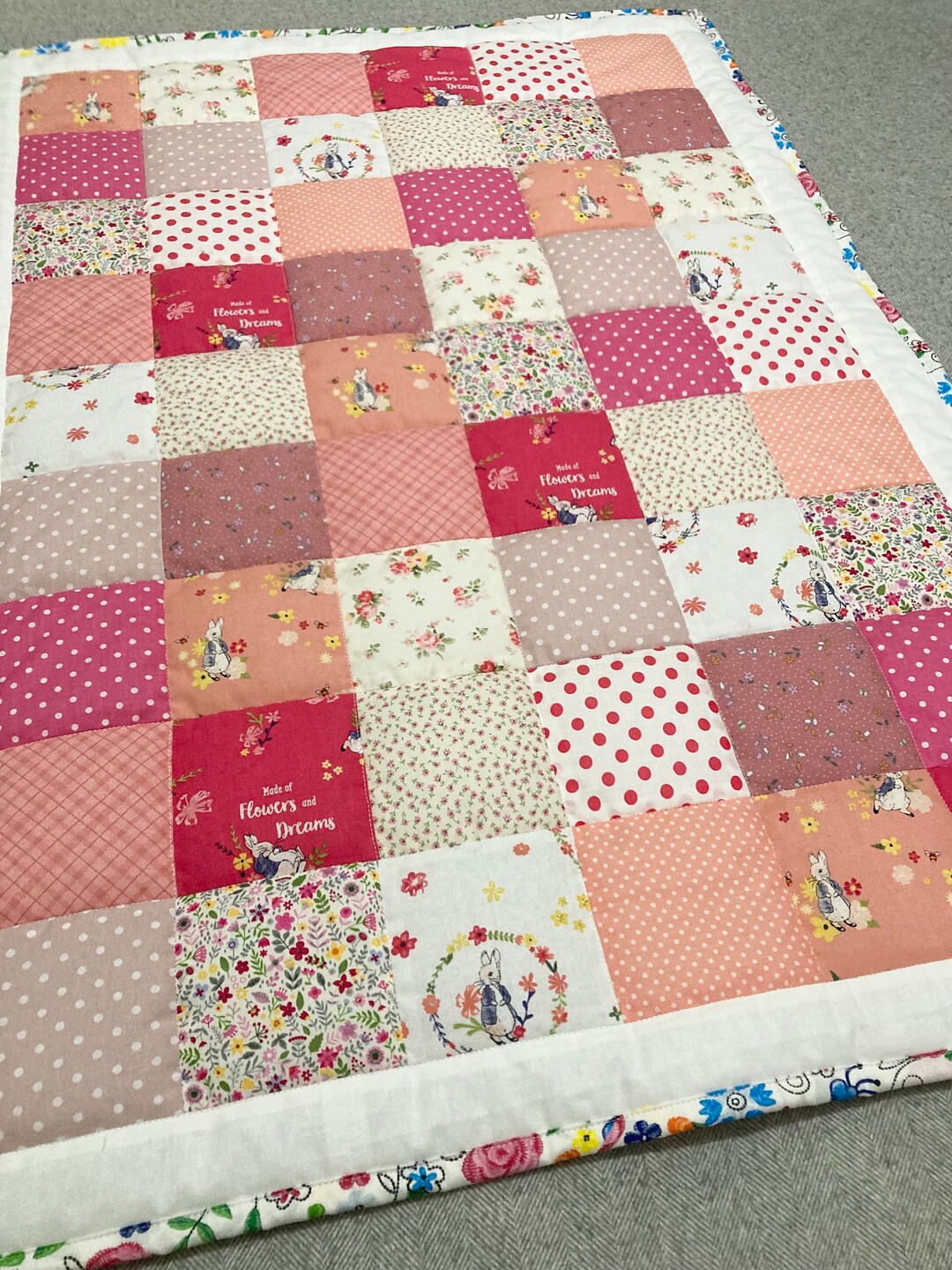 Handmade Patchwork Baby Quilt Handmade by Mum&me - Etsy