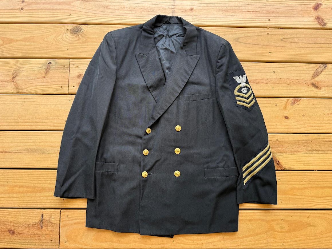 1970s Mens US Navy Chief Petty Officer Dress Jacket Service Coat Size ...