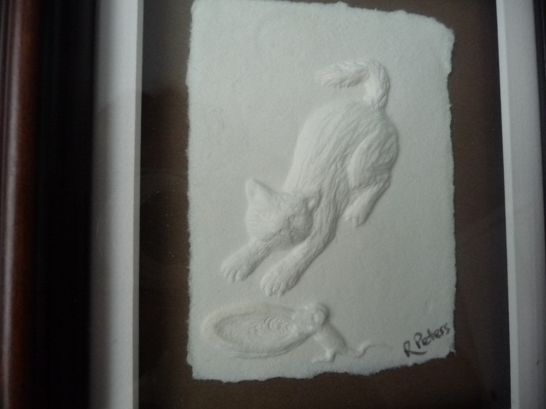 Framed Original Cast Paper Sculpture - Etsy